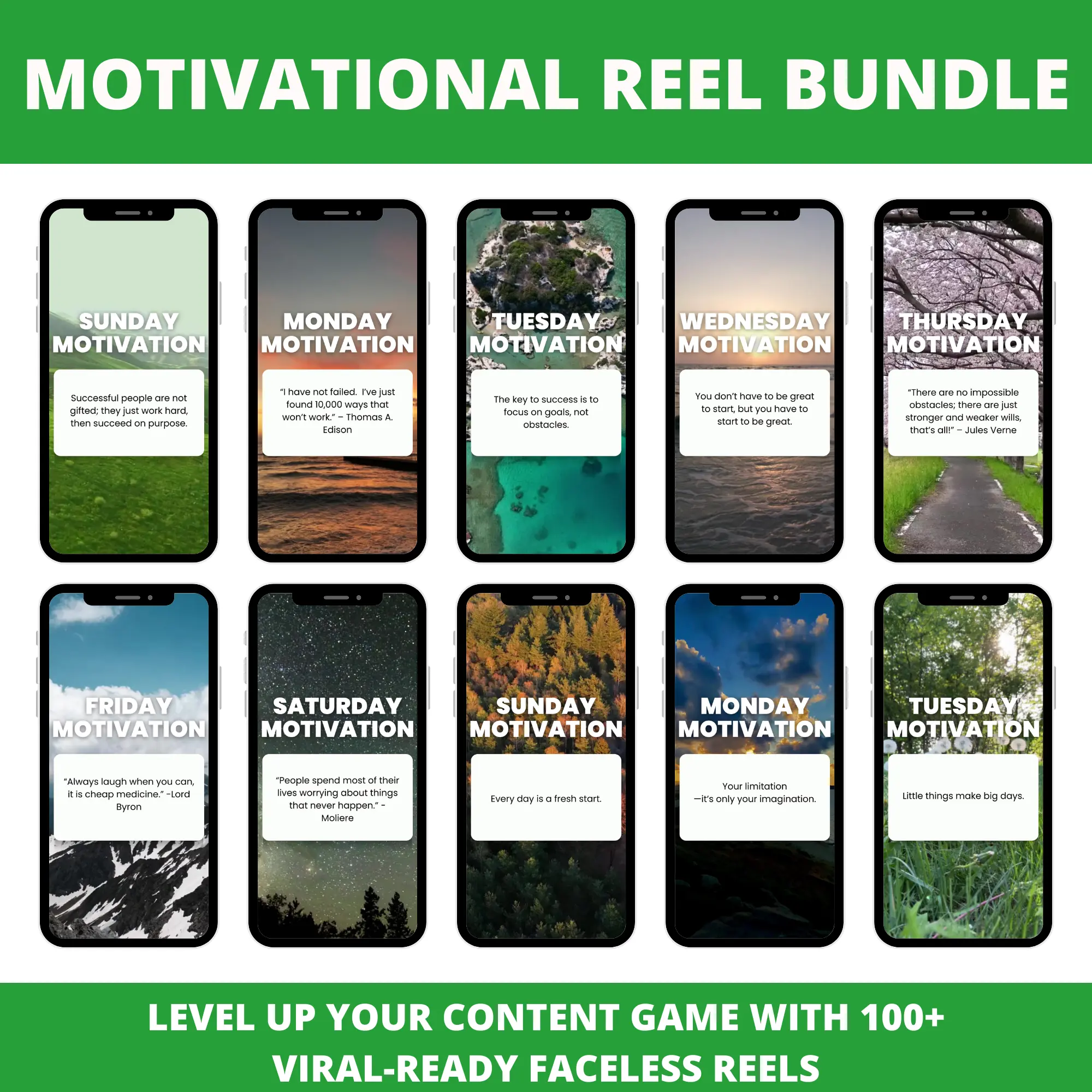 100+ Motivational Reels for Social Media - Digi Pro Lib
