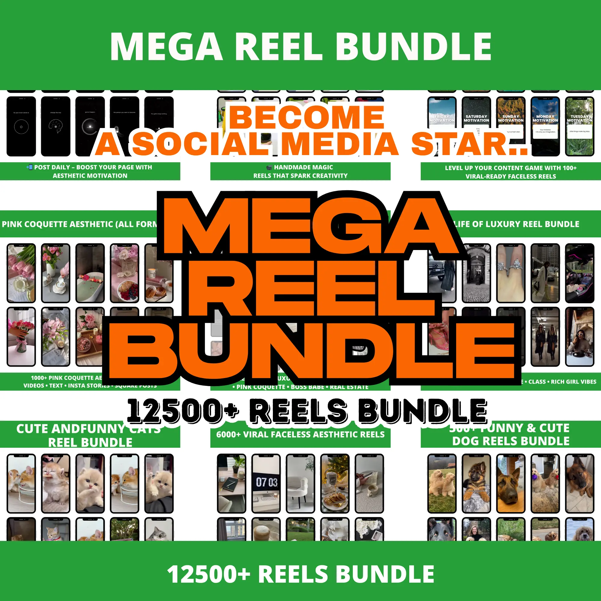 Mega Reel Bundle India – 12,500+ Viral Reels for Instagram